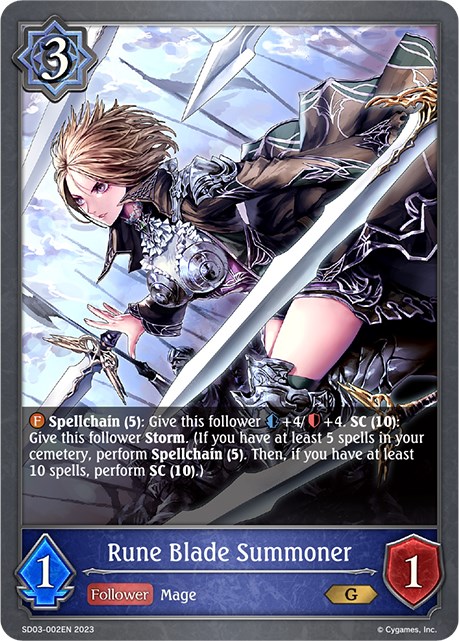 Rune Blade Summoner - SD03: Mysteries of Conjuration - Shadowverse