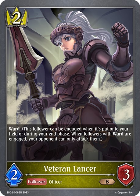 Veteran Lancer - SD02: Blade of Resentment - Shadowverse: Evolve