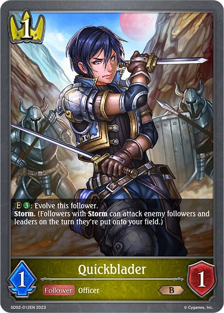Quickblader - SD02: Blade of Resentment - Shadowverse: Evolve