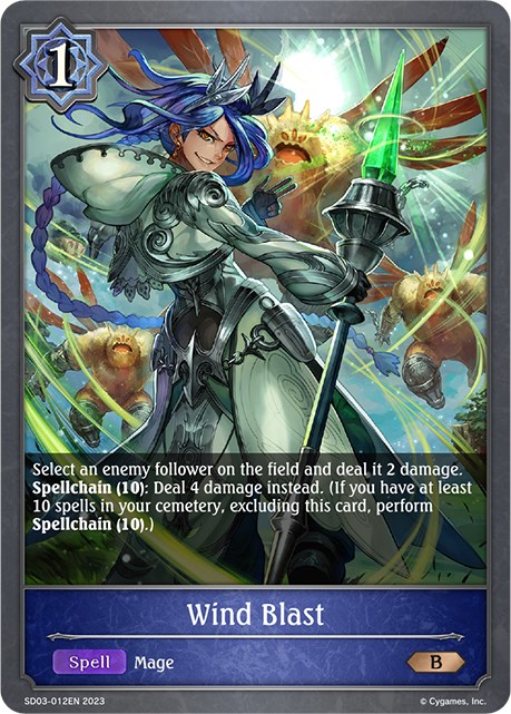 Wind Blast - SD03: Mysteries of Conjuration - Shadowverse: Evolve