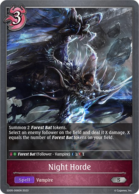 Night Horde - SD05: Waltz of the Undying Night - Shadowverse: Evolve