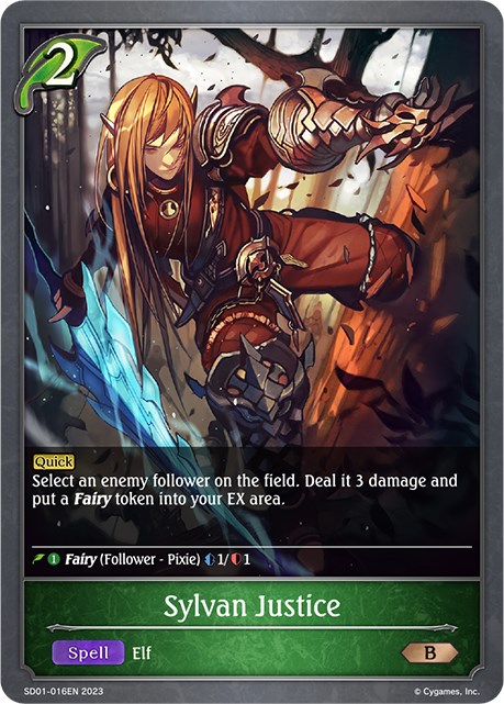 Sylvan Justice - SD01: Regal Fairy Princess - Shadowverse