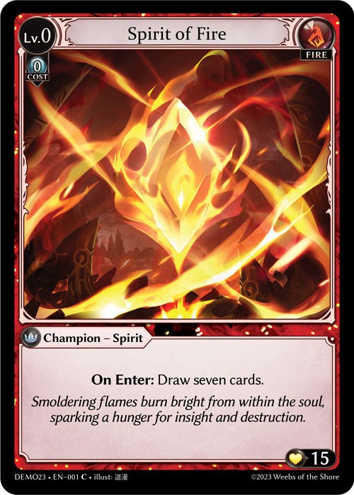 Spirit of Fire - 2023 Demo Deck - Grand Archive TCG