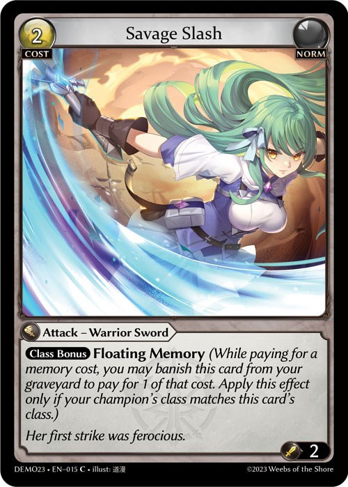 Savage Slash - 2023 Demo Deck - Grand Archive TCG
