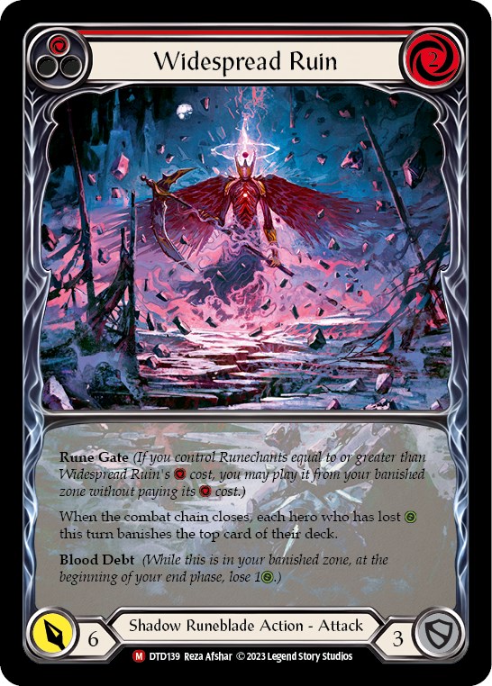 Widespread Ruin (Extended Art) - Dusk till Dawn - Flesh and Blood TCG