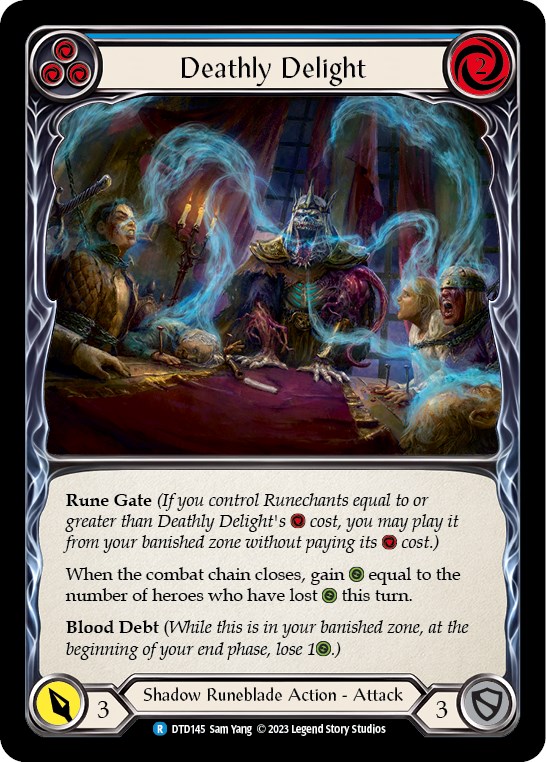 Deathly Delight (Blue) - Dusk till Dawn - Flesh and Blood TCG