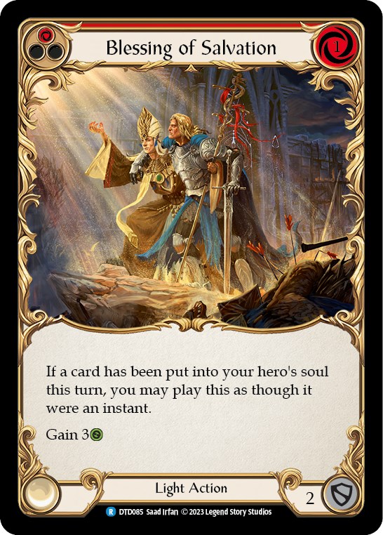 Blessing of Salvation (Red) - Dusk till Dawn - Flesh and Blood TCG