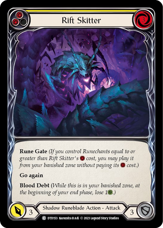 Rift Skitter (Yellow) - Dusk till Dawn - Flesh and Blood TCG
