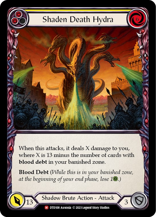 Shaden Death Hydra - Dusk till Dawn - Flesh and Blood TCG