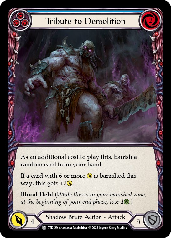 Tribute to Demolition (Blue) - Dusk till Dawn - Flesh and Blood TCG