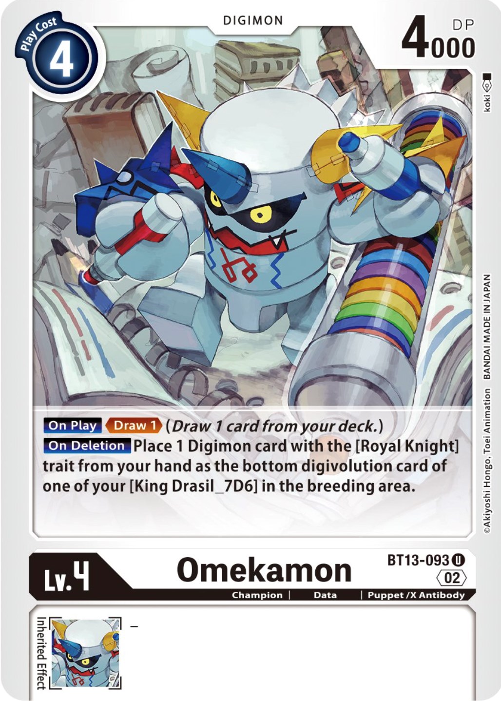 Omekamon - Versus Royal Knights - Digimon Card Game