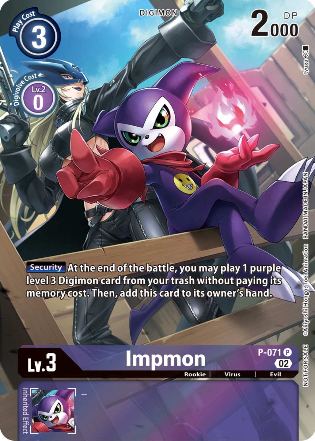 Impmon - P-071 (Official Tournament Pack Vol.10) - Digimon Promotion ...