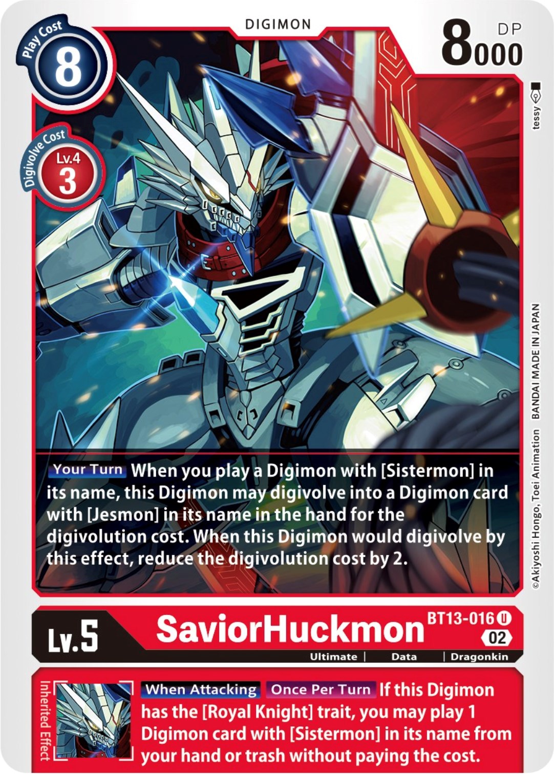 SaviorHuckmon - Versus Royal Knights - Digimon Card Game