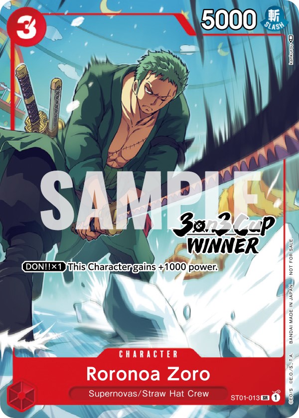 Roronoa Zoro (3-on-3 Cup) [Winner] - One Piece Promotion Cards - One ...