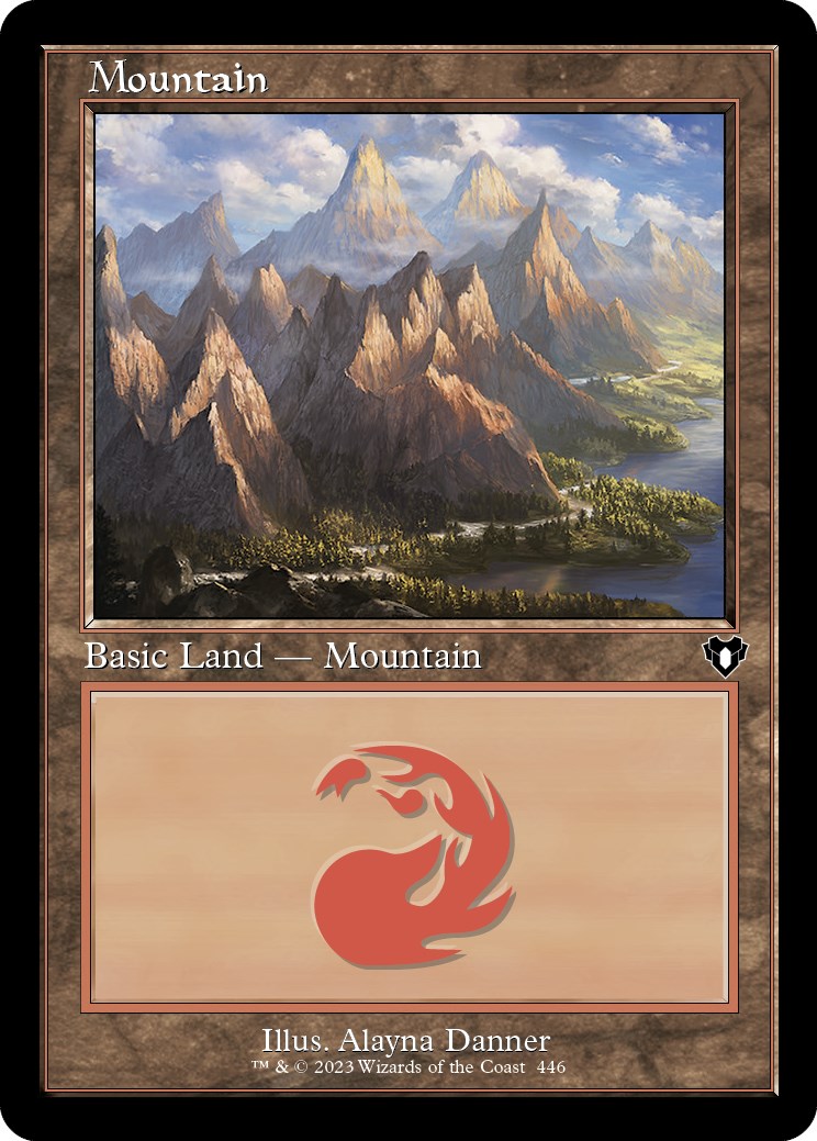 Mountain (446) (Retro Frame) - Commander Masters - Magic: The Gathering