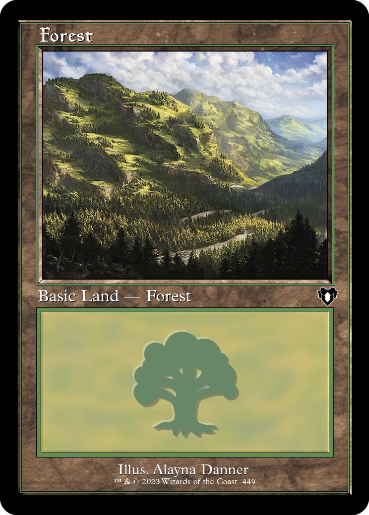 Forest (449) (Retro Frame) - Commander Masters - Magic: The Gathering
