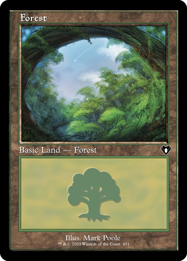 Forest (451) (Retro Frame) - Commander Masters - Magic: The Gathering