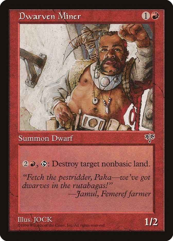 Dwarven Miner - Mirage - Magic: The Gathering