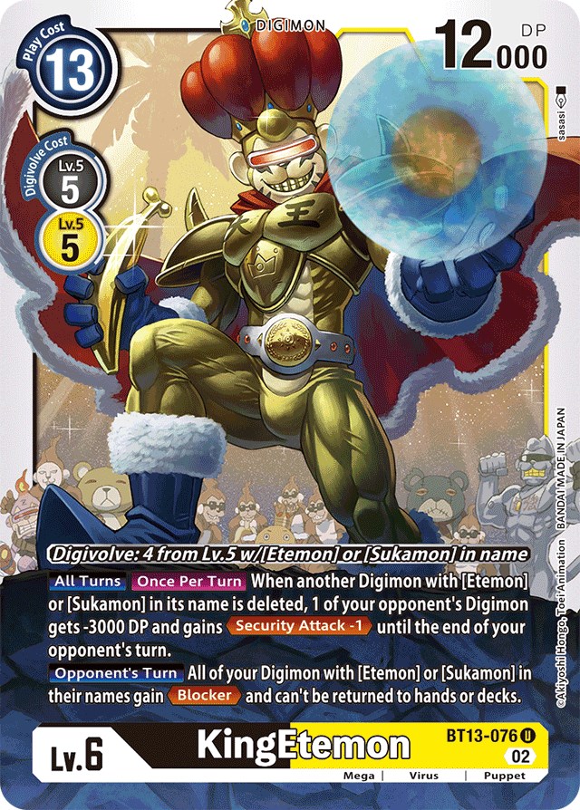KingEtemon - Versus Royal Knights - Digimon Card Game