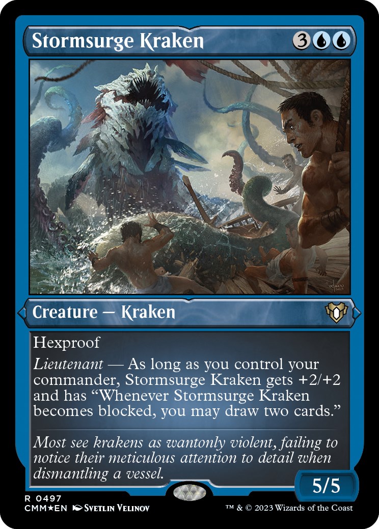 Stormsurge Kraken (Foil Etched) - Commander Masters - Magic: The Gathering