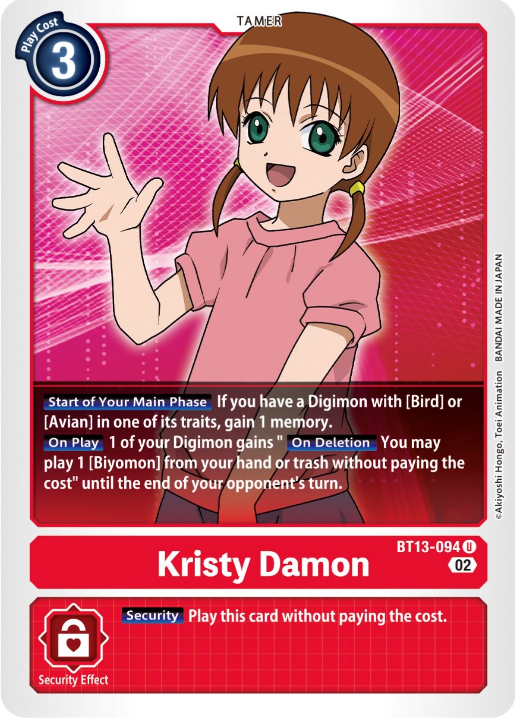 Kristy Damon - Versus Royal Knights - Digimon Card Game
