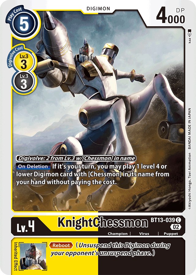 KnightChessmon BT13-039 - Versus Royal Knights - Digimon Card Game