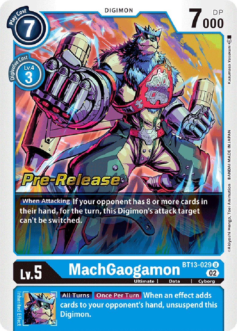 MachGaogamon - Versus Royal Knights Pre-Release Cards - Digimon Card Game