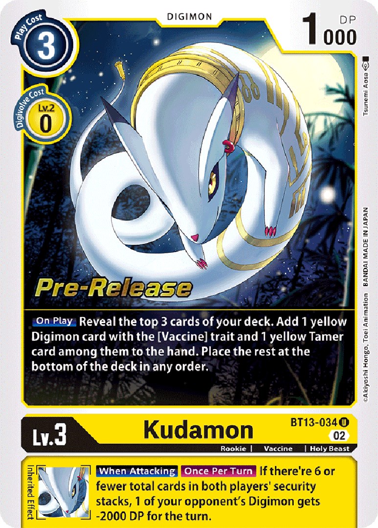 Kudamon - Versus Royal Knights Pre-Release Cards - Digimon Card Game