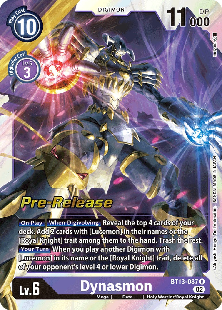 Dynasmon - Versus Royal Knights Pre-Release Cards - Digimon Card Game