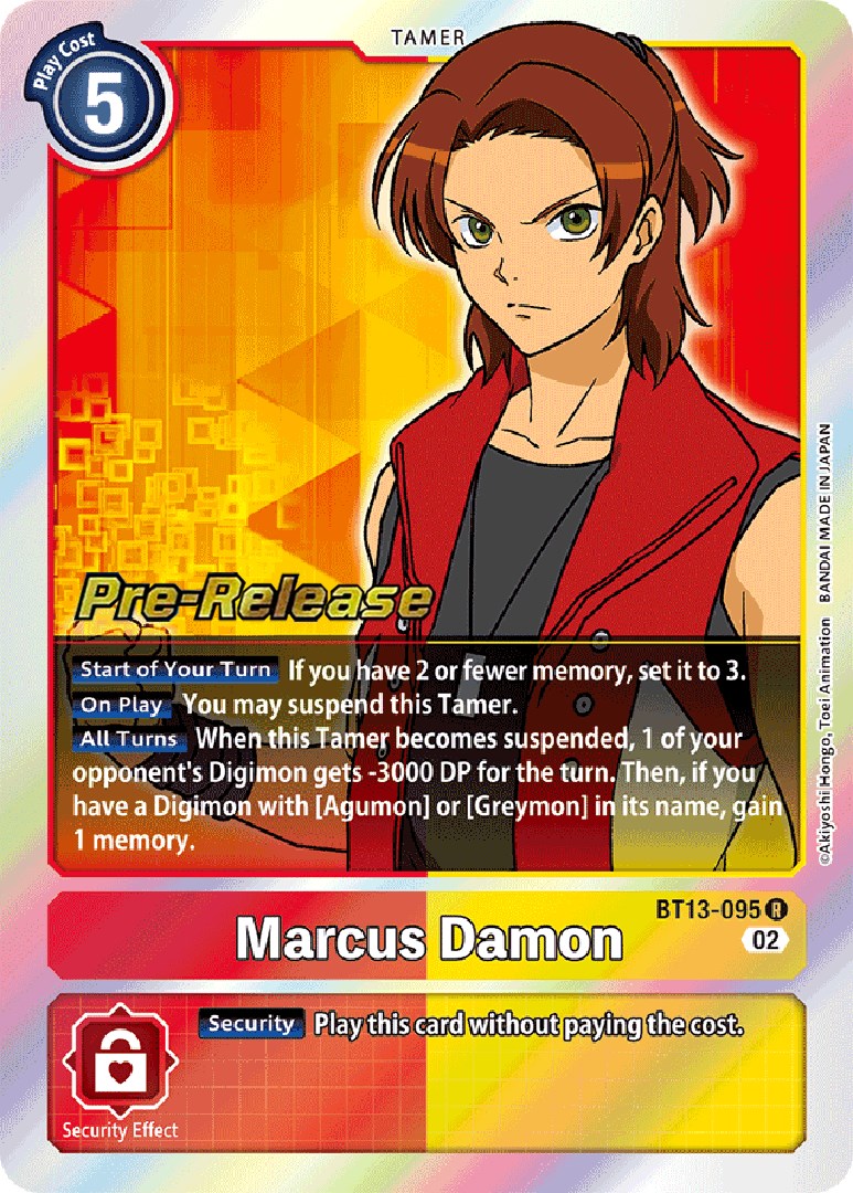 Marcus Damon - Versus Royal Knights Pre-Release Cards - Digimon Card Game