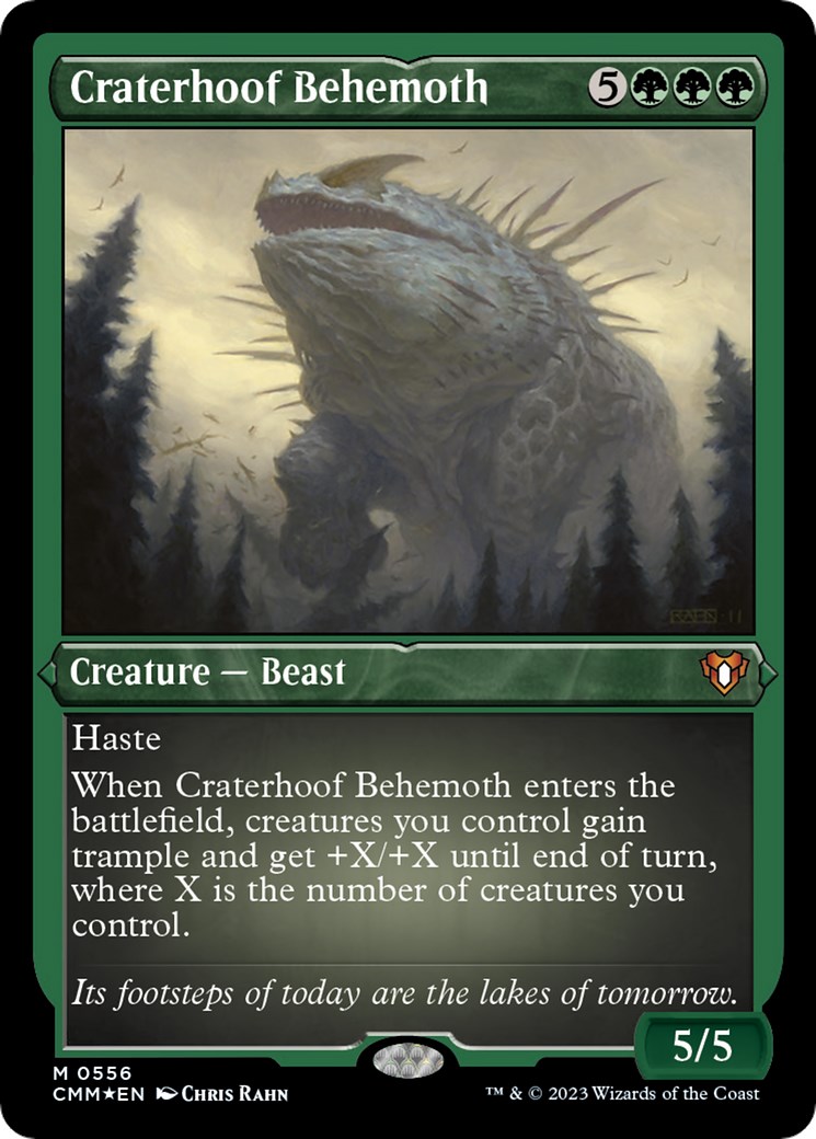 Craterhoof Behemoth (Foil Etched) - Commander Masters - Magic: The ...