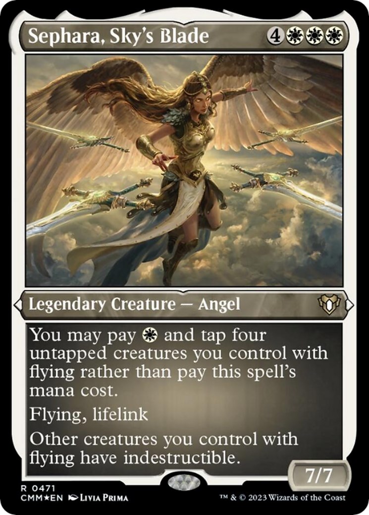 Sephara, Sky's Blade (Foil Etched) - Commander Masters - Magic: The ...