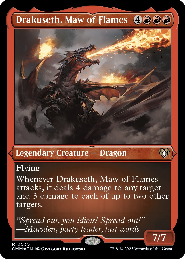 Drakuseth, Maw of Flames (Foil Etched) - Commander Masters - Magic: The ...