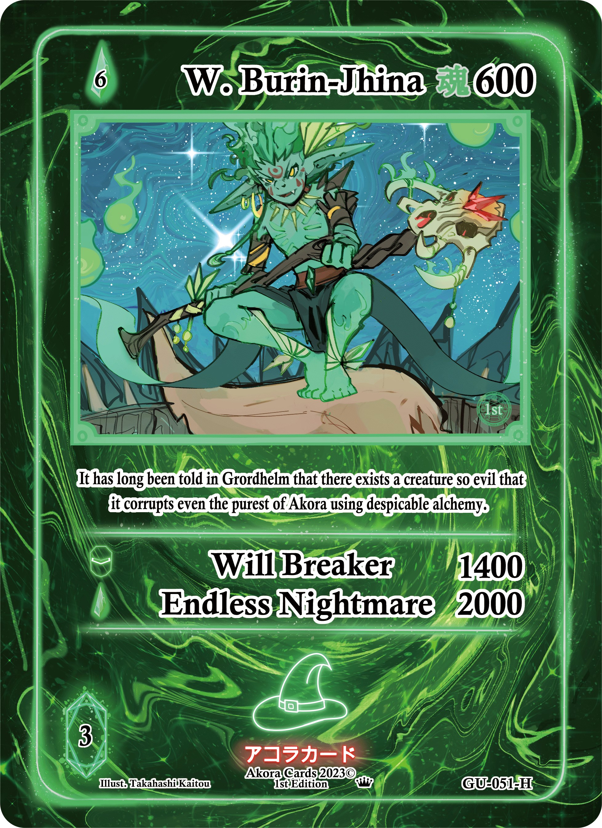 W. Burin-Jhina (Holo) - Grordhelm Uprising [1st Edition] - Akora TCG