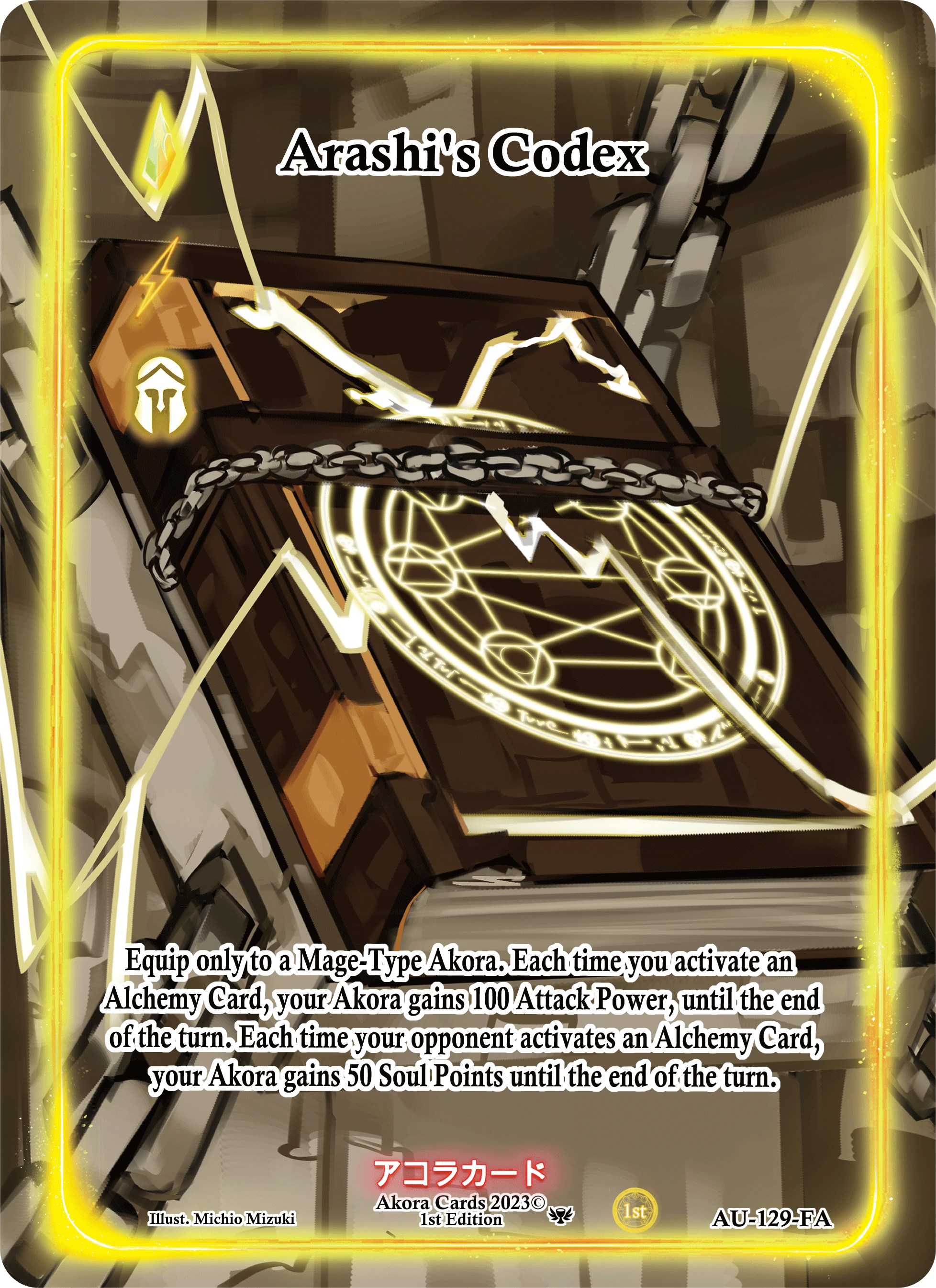 Arashi's Codex (Full Art) - Afelium Unleashed [1st Edition] - Akora TCG