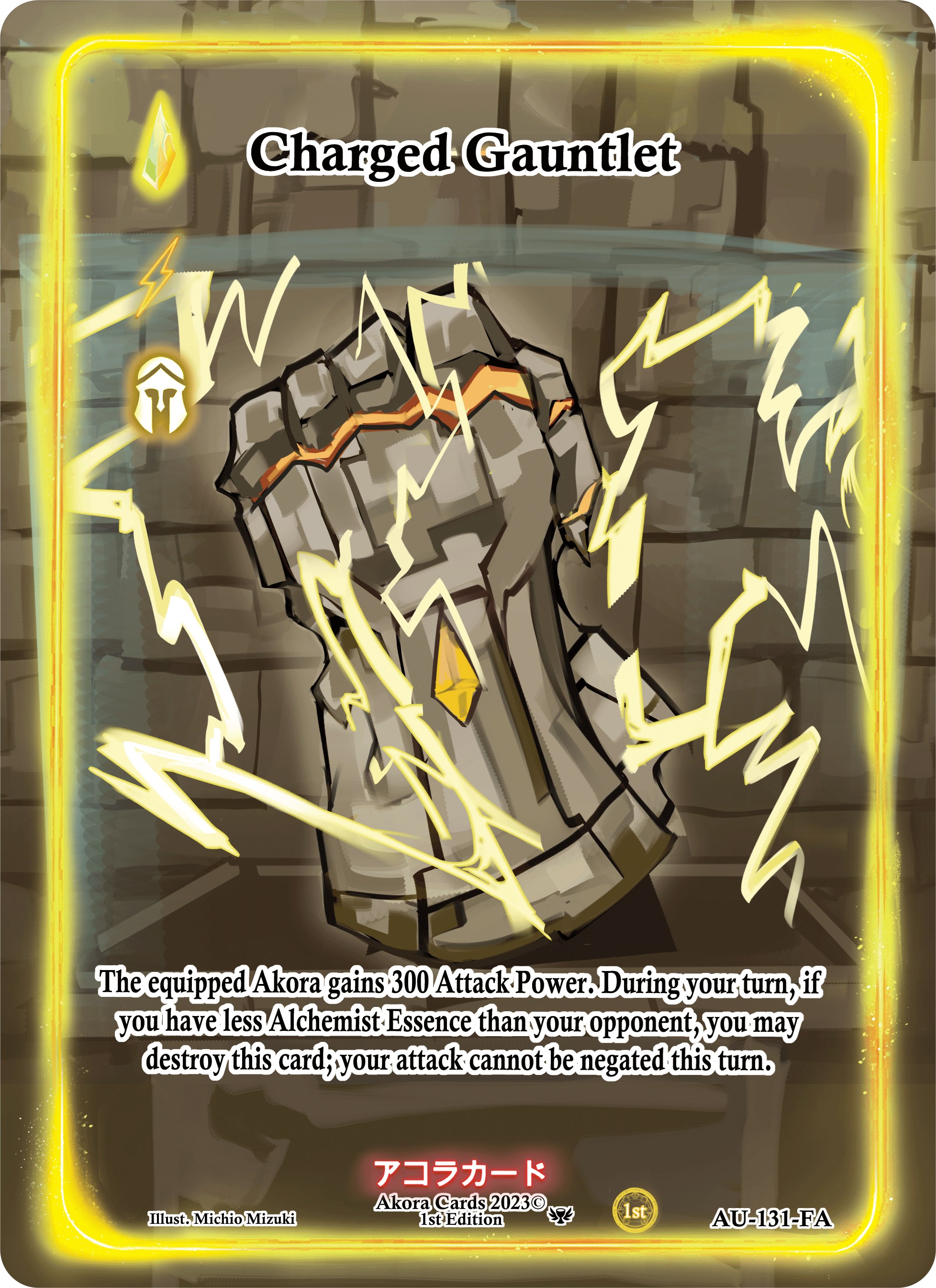 Charged Gauntlet (Full Art) - Afelium Unleashed [1st Edition] - Akora TCG