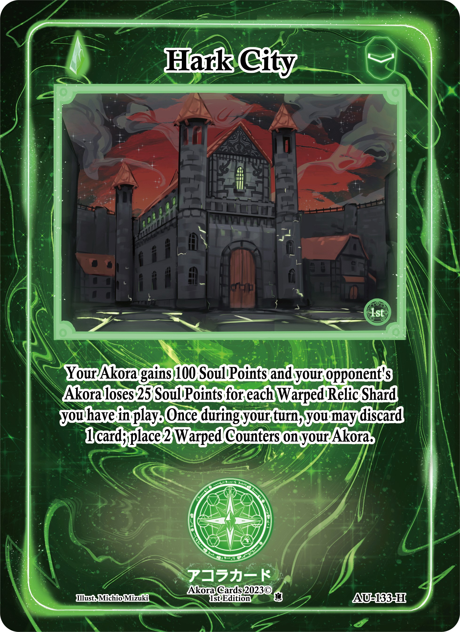 Hark City (Holo) - Afelium Unleashed [1st Edition] - Akora TCG