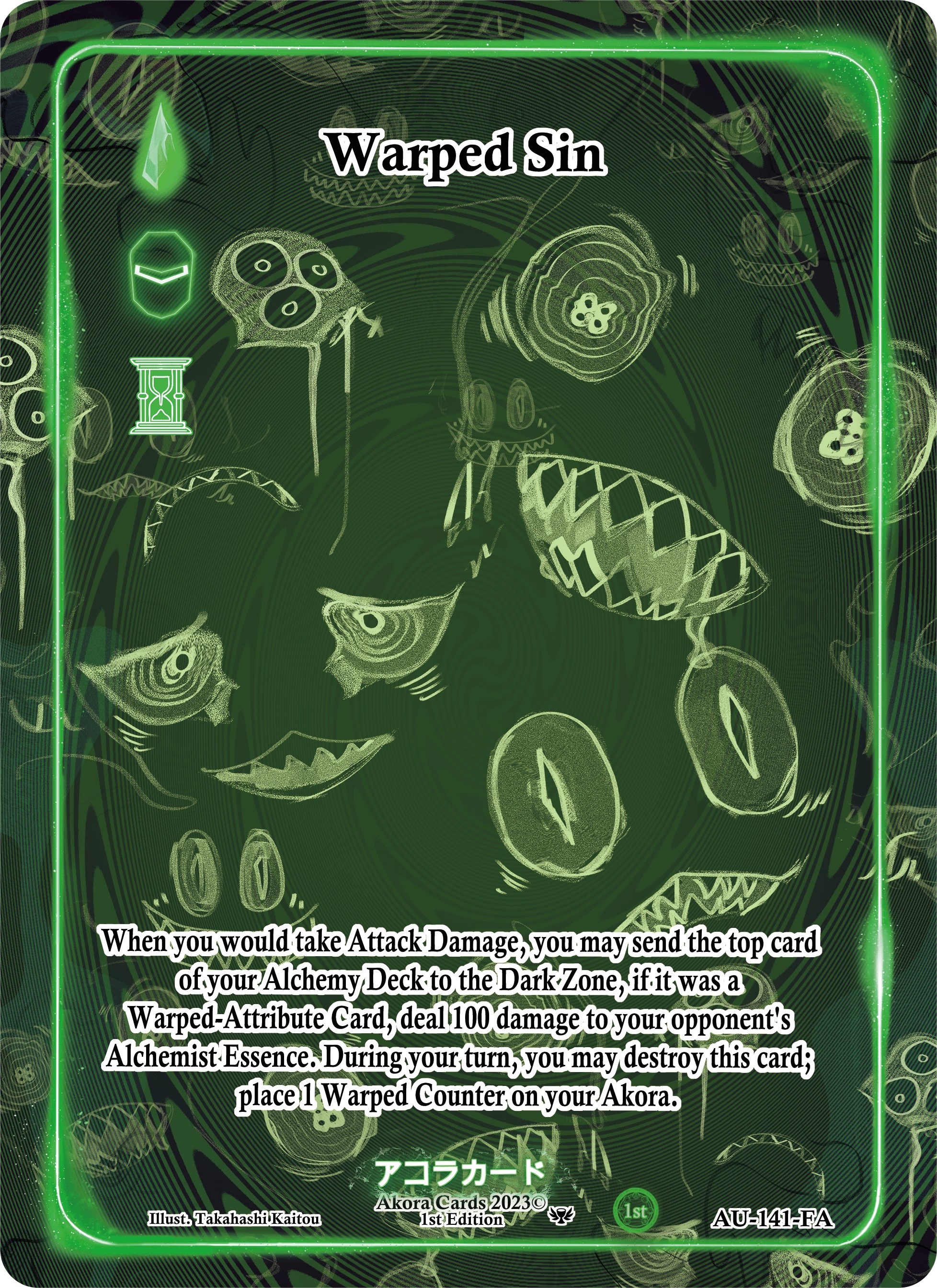 Warped Sin (Full Art) - Afelium Unleashed [1st Edition] - Akora TCG