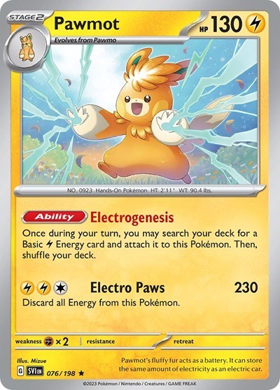 Pawmot - 076/198 (Line Holo) - Miscellaneous Cards & Products - Pokemon