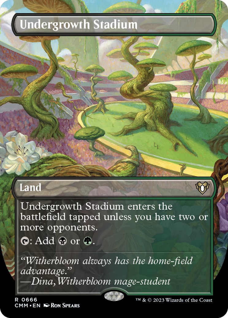 Undergrowth Stadium (Borderless) - Commander Masters - Magic: The Gathering