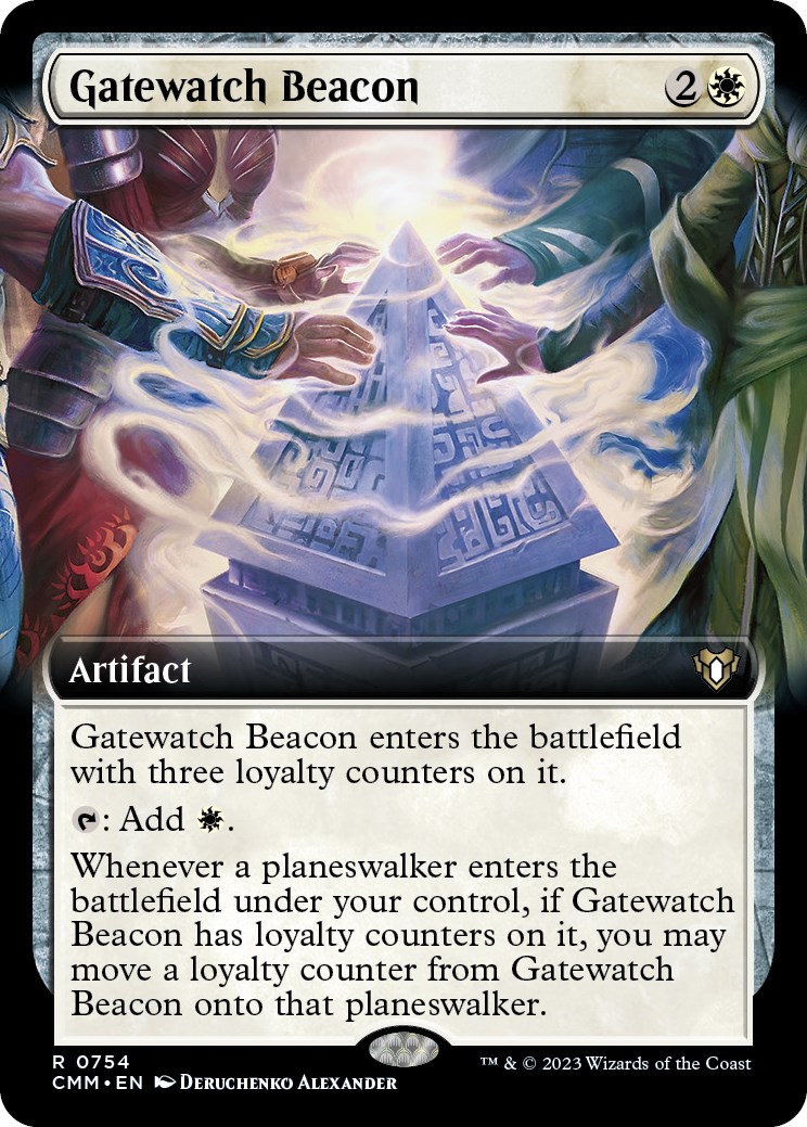 Gatewatch Beacon (Extended Art) - Commander Masters - Magic: The Gathering
