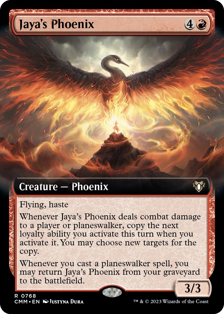 Jaya's Phoenix (Extended Art) - Commander Masters - Magic: The Gathering