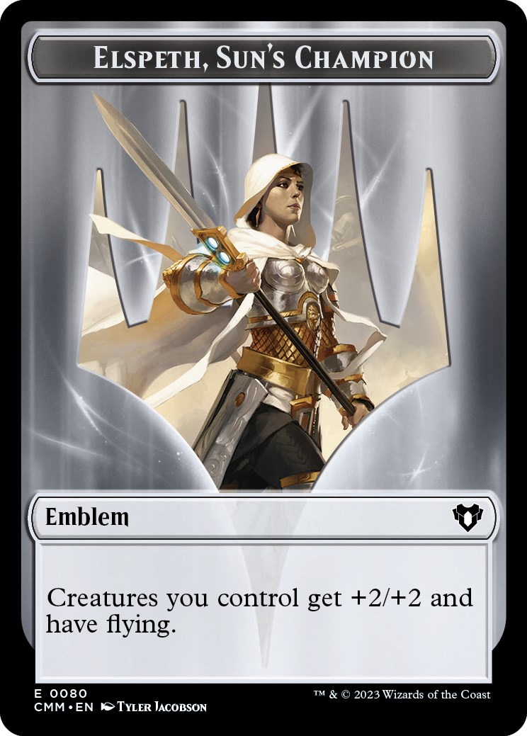 Emblem - Elspeth, Sun's Champion // Copy (0055) Double-Sided Token ...