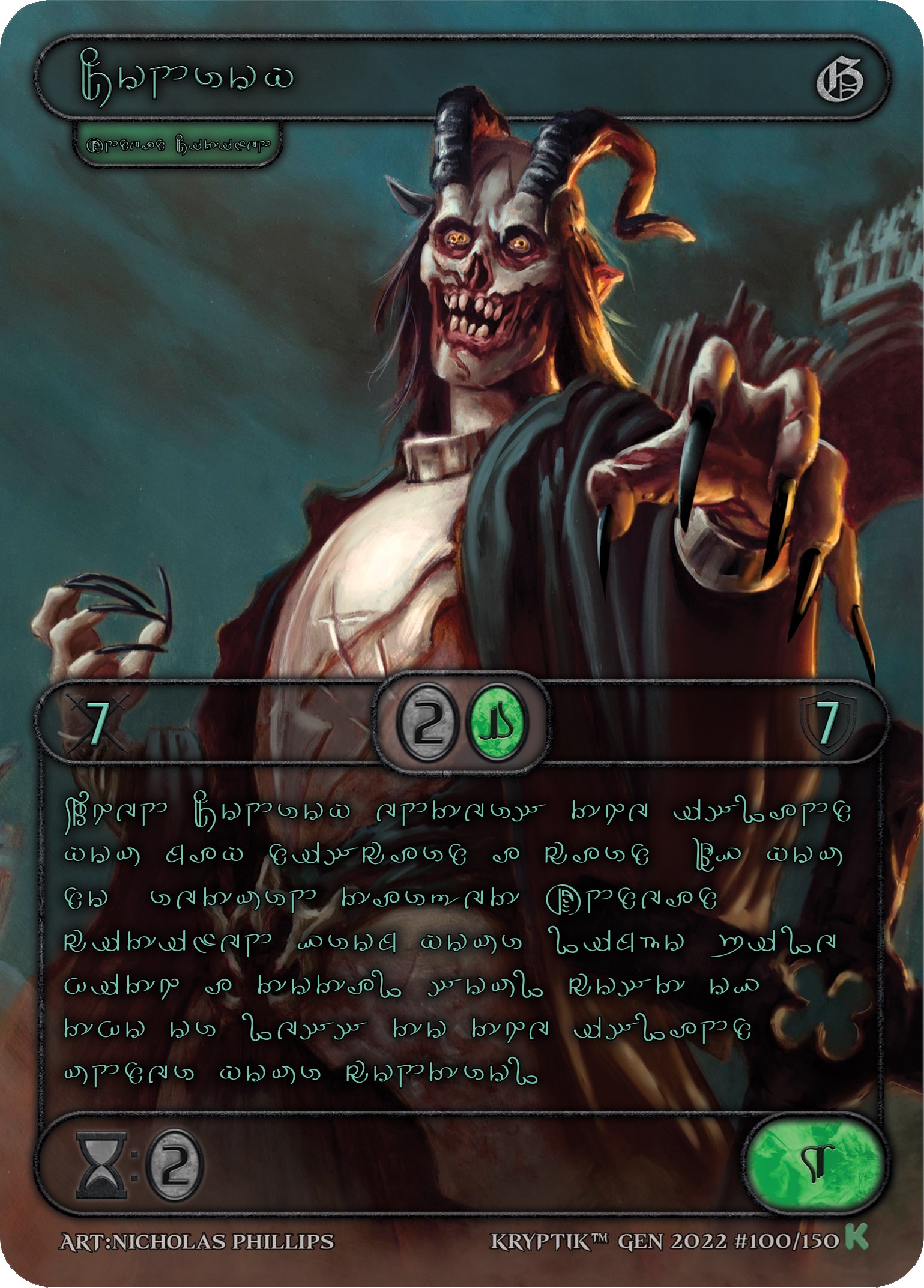 Conroy (Green Kryptik Language) - Genesis [Kickstarter] - Kryptik TCG
