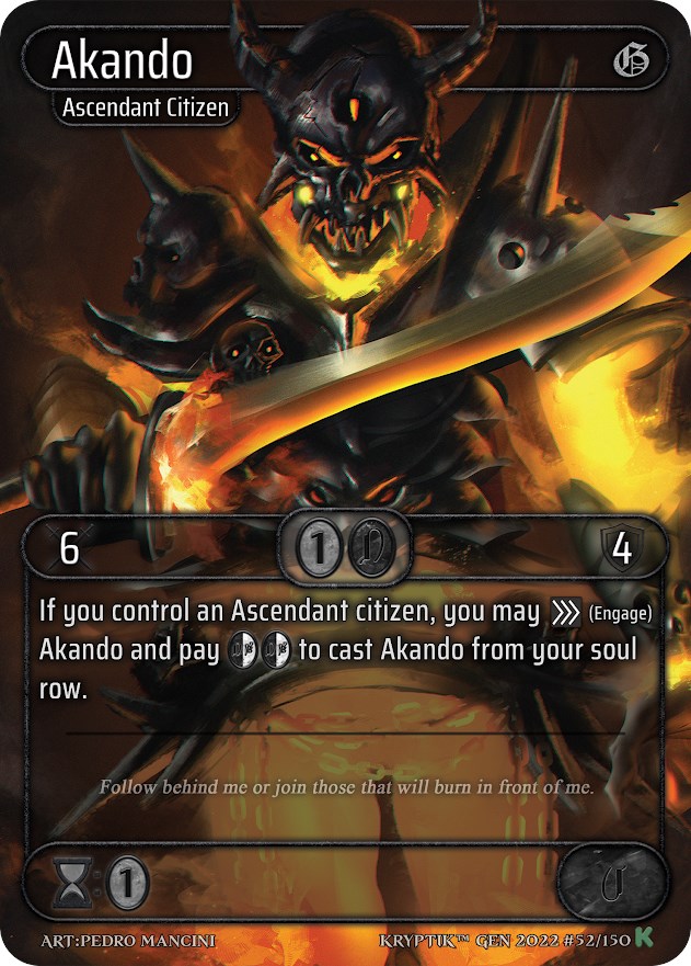 Akando - Genesis [Kickstarter] - Kryptik TCG