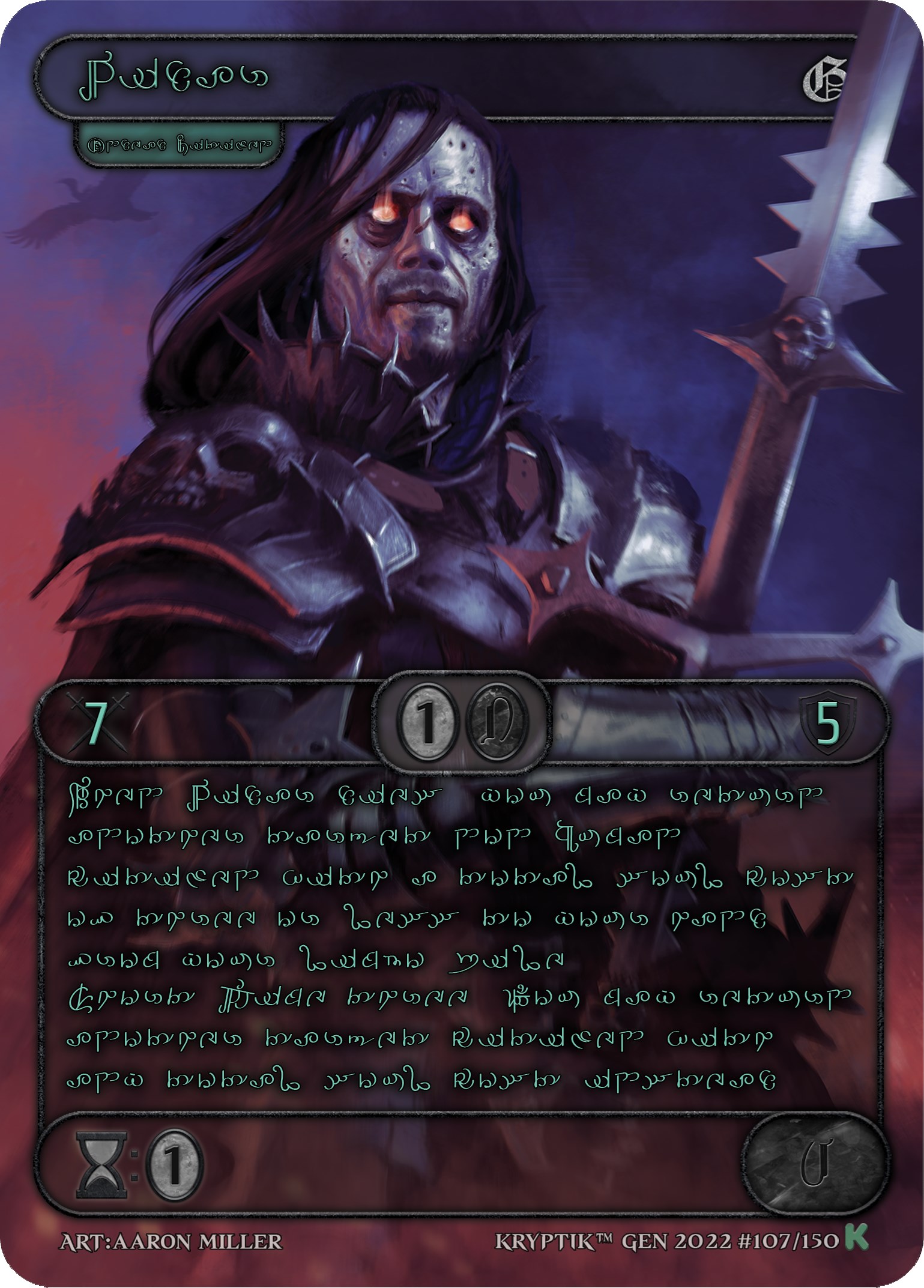 Vidar (Green Kryptik Language) - Genesis [Kickstarter] - Kryptik TCG