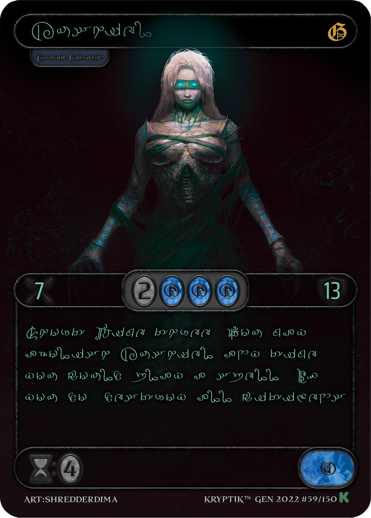 Kushiel (Green Kryptik Language) - Genesis [Kickstarter] - Kryptik TCG