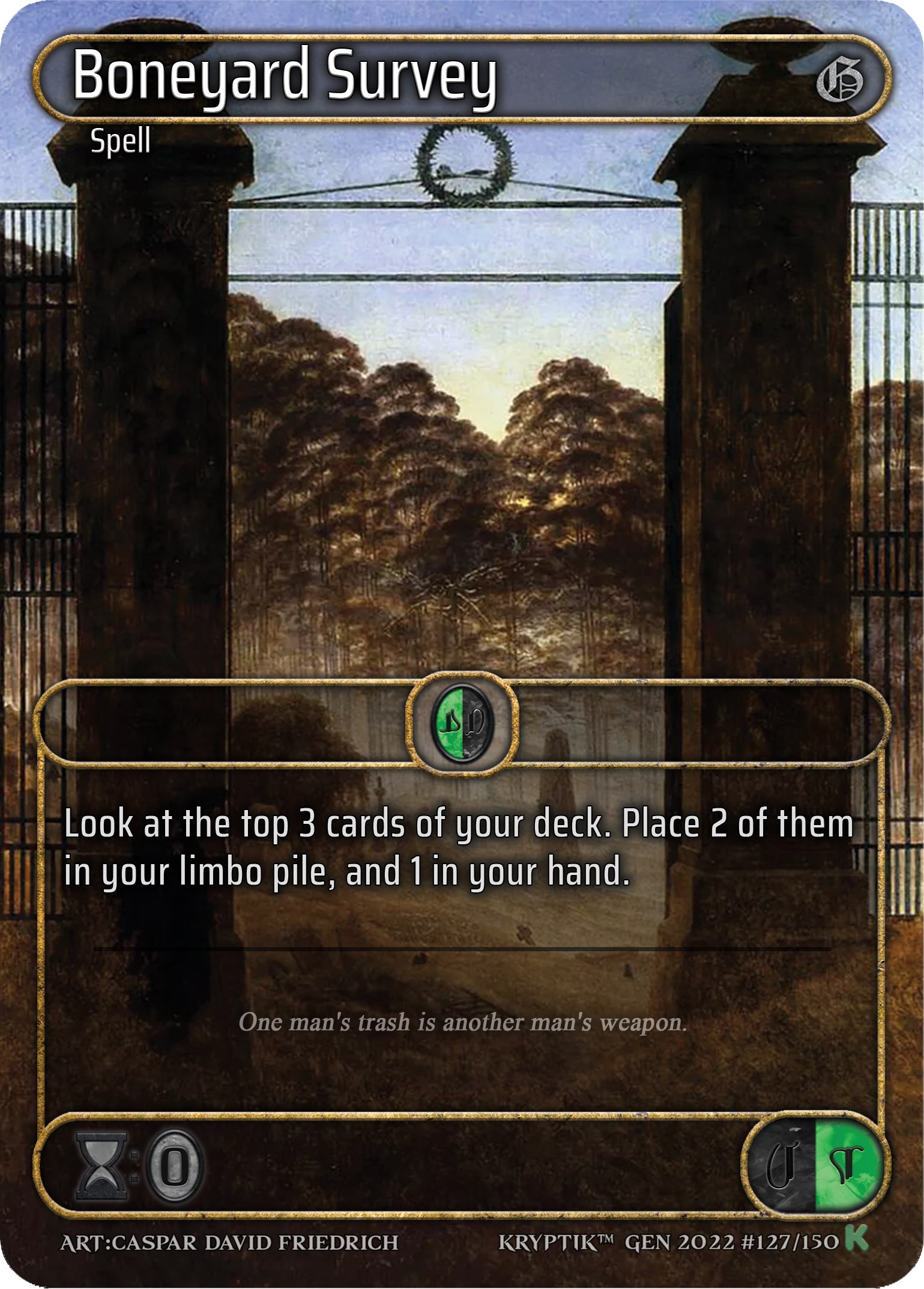 Boneyard Survey (Box Topper) - Genesis [Kickstarter] - Kryptik TCG