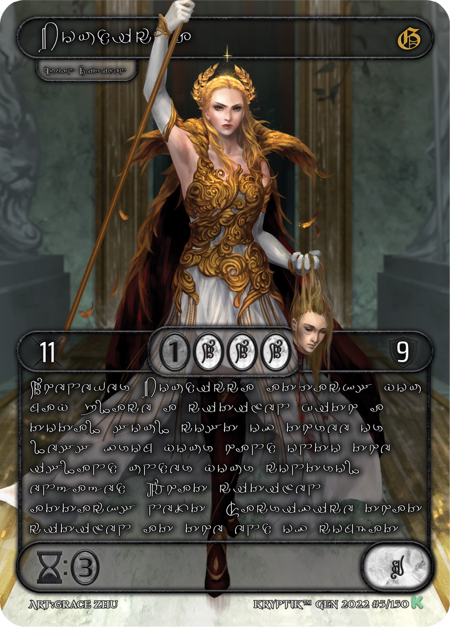 Boudicca (Silver Kryptik Language) - Genesis [Kickstarter] - Kryptik TCG