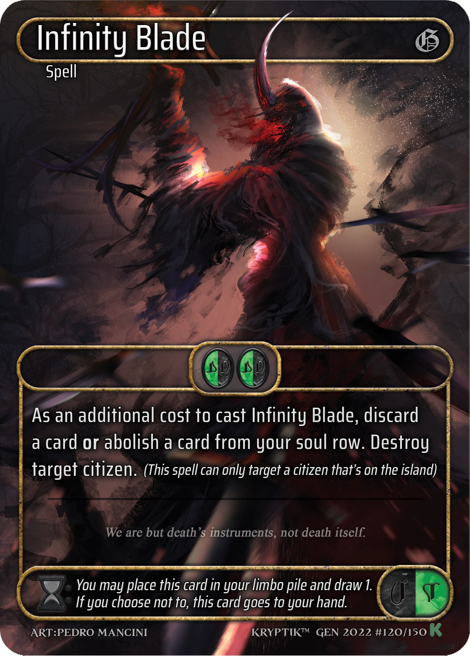 Infinity Blade (Box Topper) - Genesis [Kickstarter] - Kryptik TCG